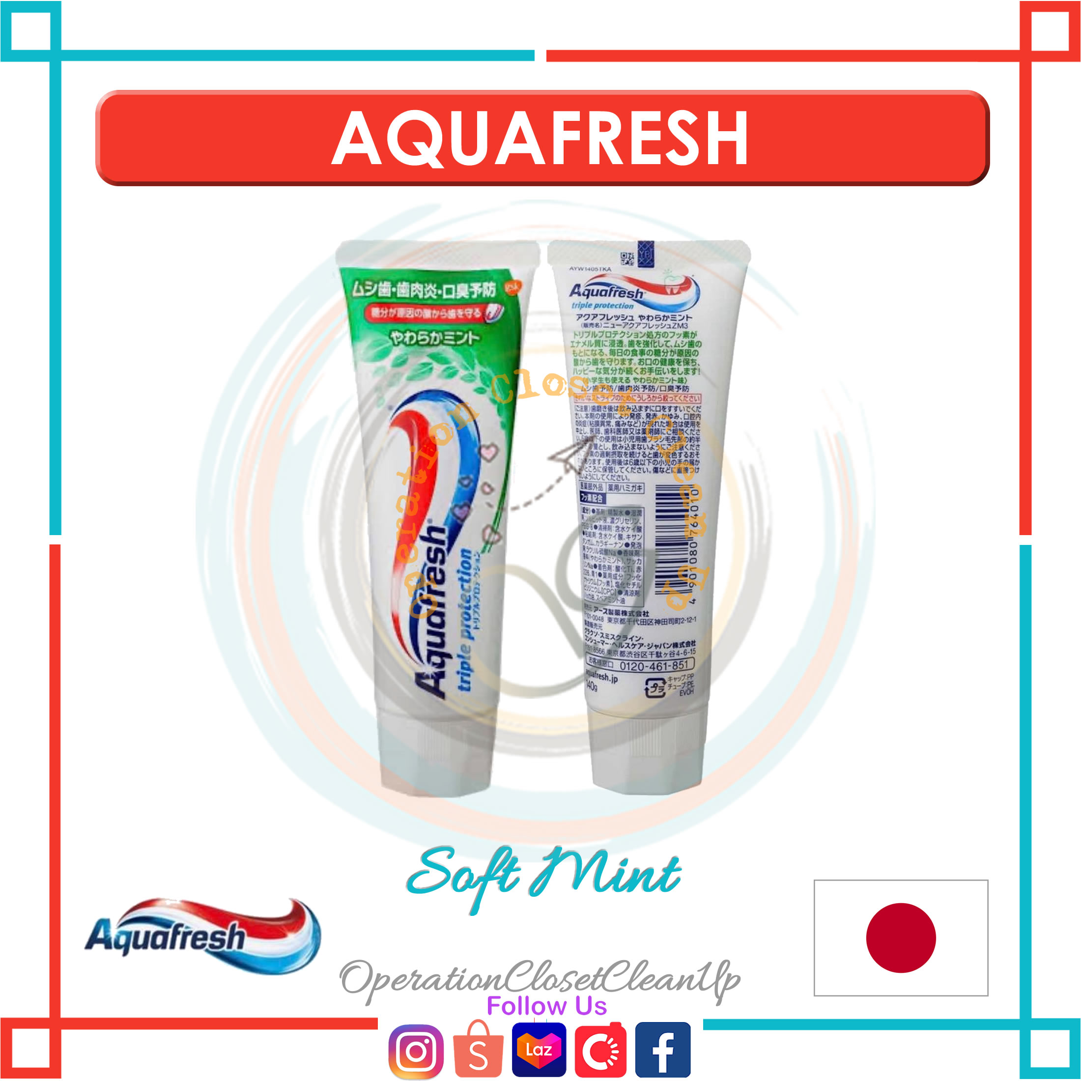 🇯🇵 Aquafresh Whitening Toothpaste 160g | Lazada PH