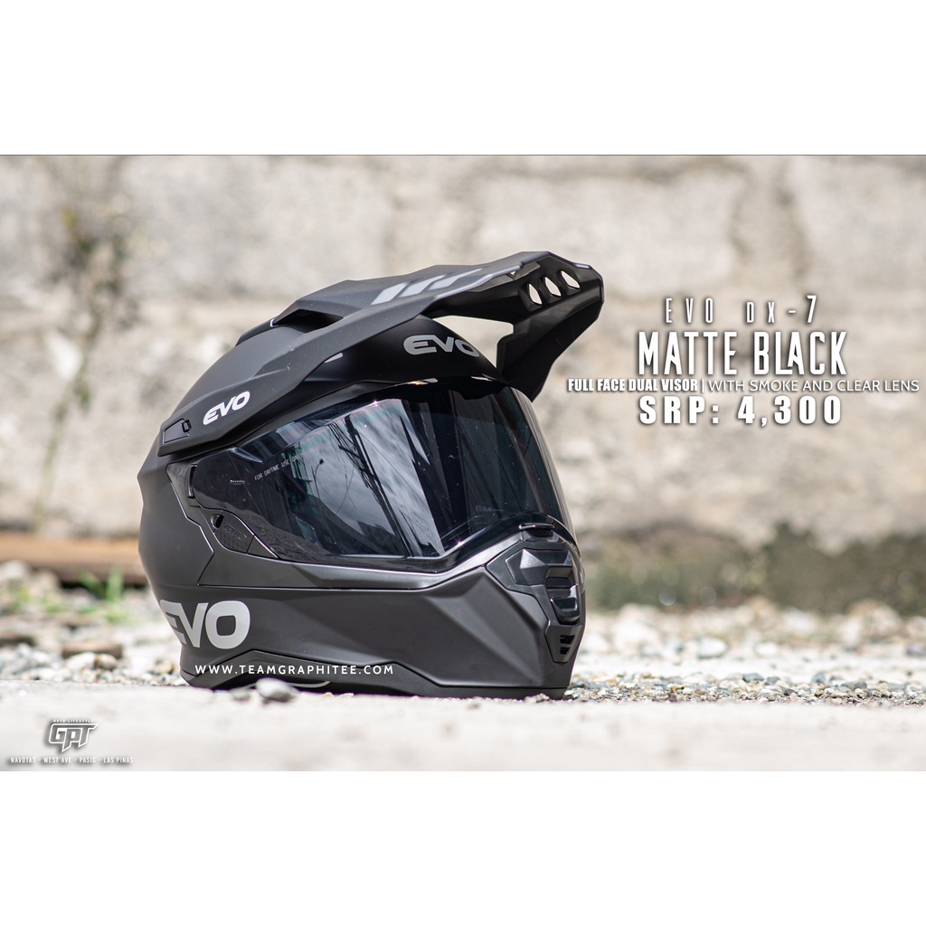 EVO DX7 Plain Dual Sport Full Face HelmetBh6 | Lazada PH