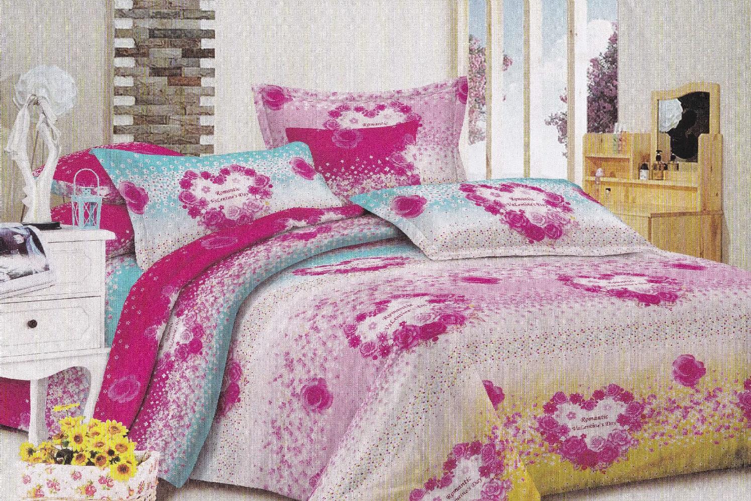 Bellini hearts 4 piece bedsheet set ( multicolor )) bedding set ...