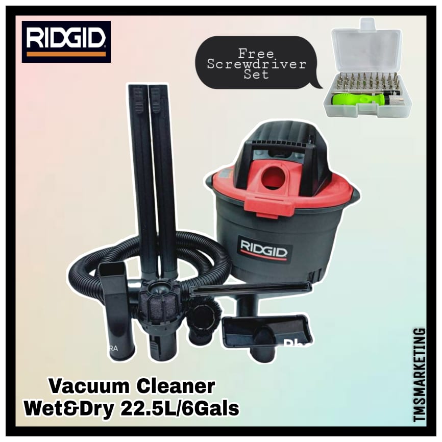 RIDGID VACUUM CLEANER 6 GALS 920WATTS WD0655ND with Free Screwdriver ...
