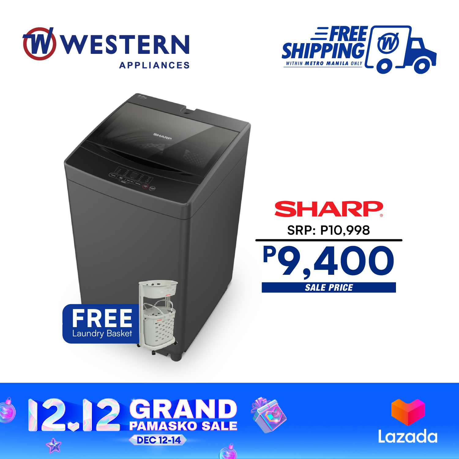 Sharp ESJN06A9 6.0kg Fully Automatic Washing Machine | Lazada PH