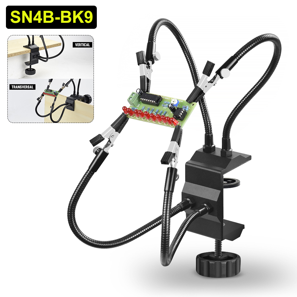 NEWACALOX Desk Clamp Soldering Station Holder PCB Alligator Clip Multi ...