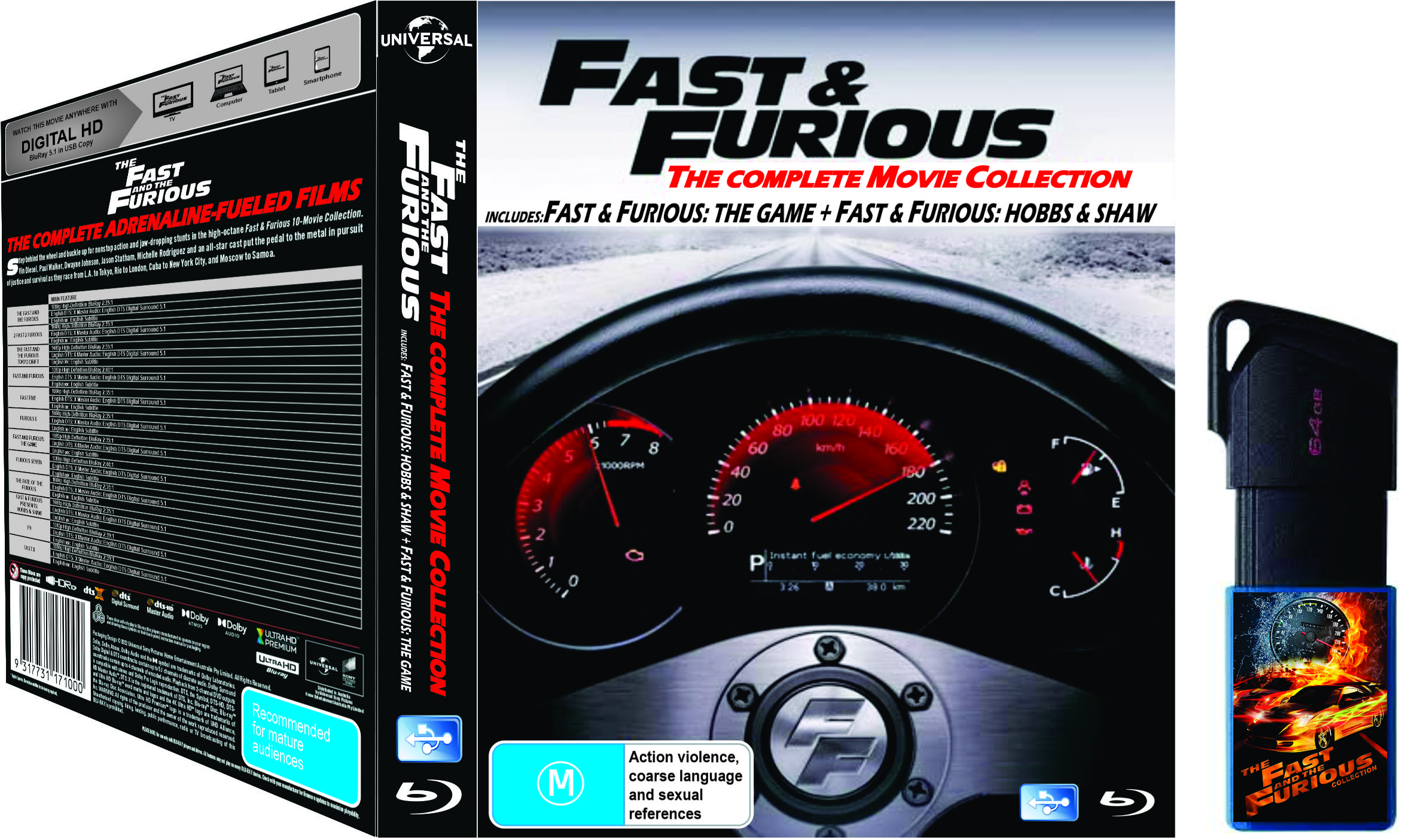 THE FAST AND THE FURIOUS COMPLETE COLLECTION in 1080p HD BluRay 5.1 64 ...