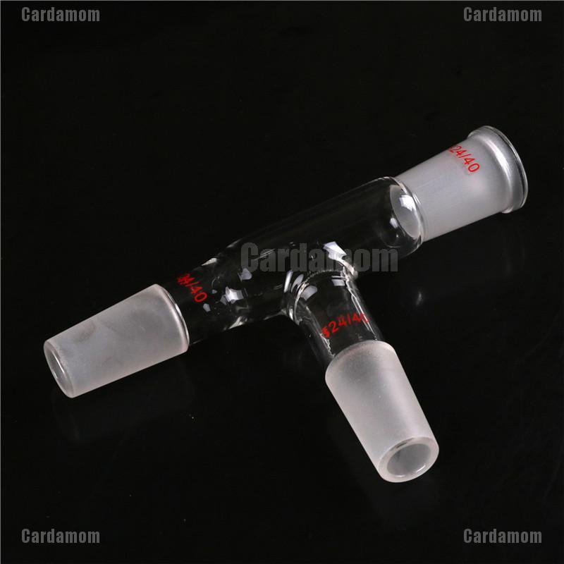 {carda} 24/40 Three way New Glass adapter 75 degree Distillation Head ...