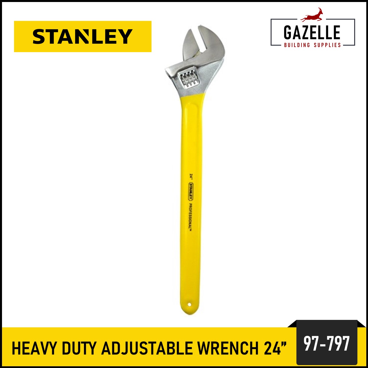 Stanley Heavy Duty Adjustable Wrench 24" - 97 - 797 | Lazada PH