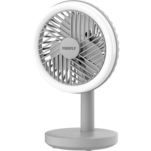Firefly Rechargeable Mini Fan with Night Light - Gray - FEL657GY ...