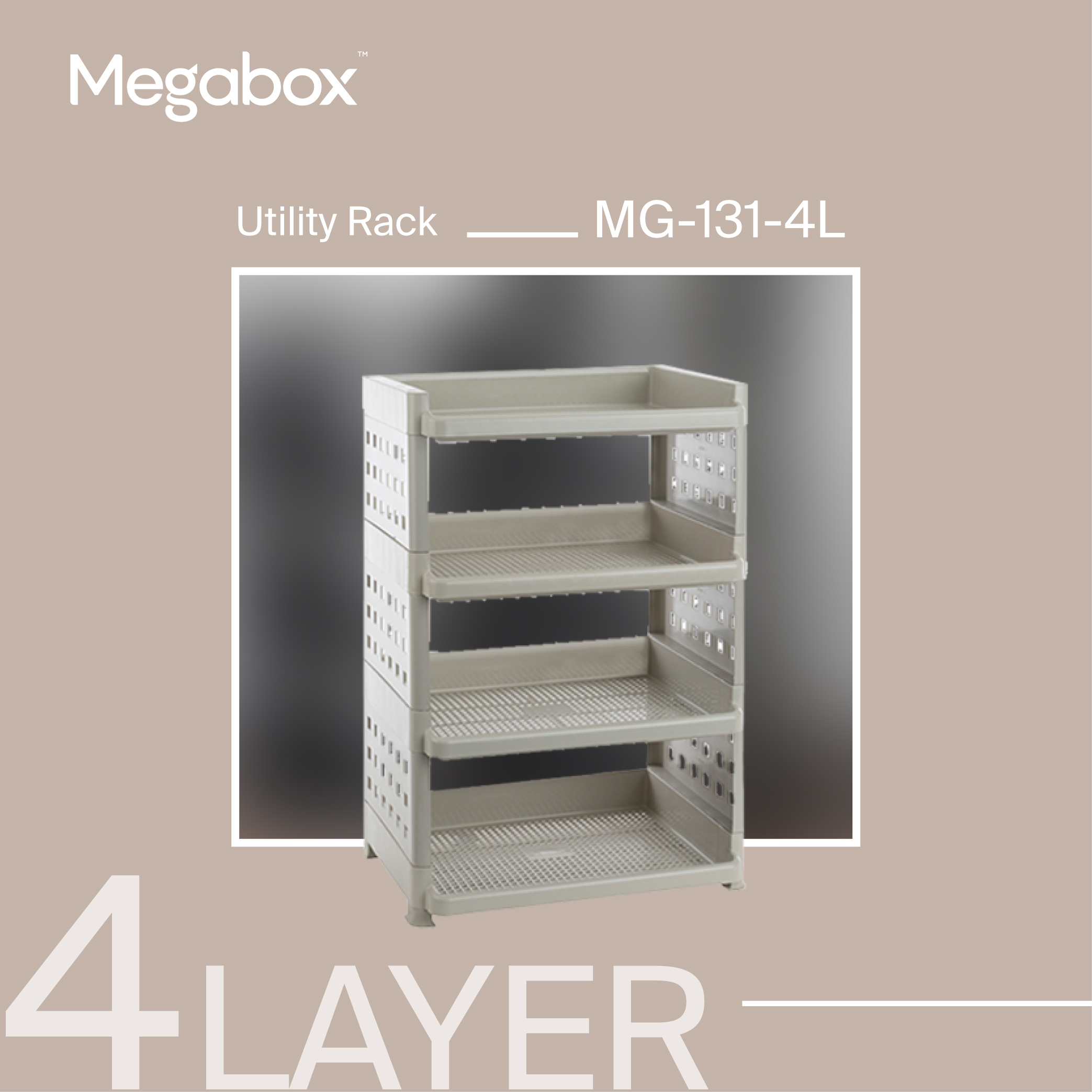 Megabox MG-131 4 Layers Utility Rack | Lazada PH
