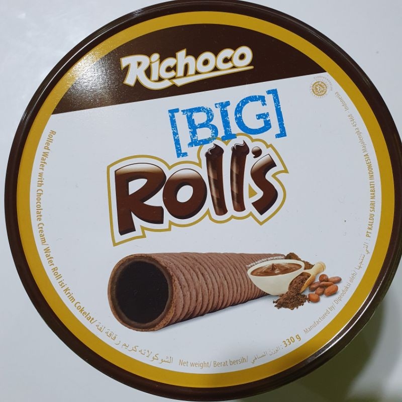 Yoihi Richoco Big rolls Chocolate Wafer Stick 330g Wafer Sticks w/ Chocolate inside Cookie Wafer ...