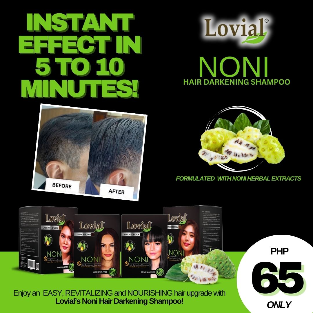 LOVIAL Noni Hair Darkening Shampoo Sachet | Lazada PH