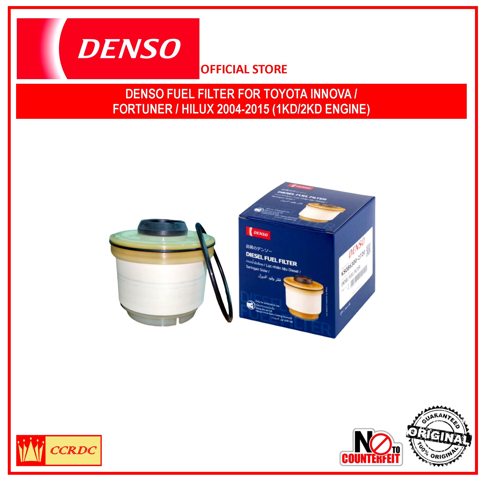DENSO Diesel Fuel Filter 2720 for Innova/Fortuner/Hilux 2004-2015 (1KD ...