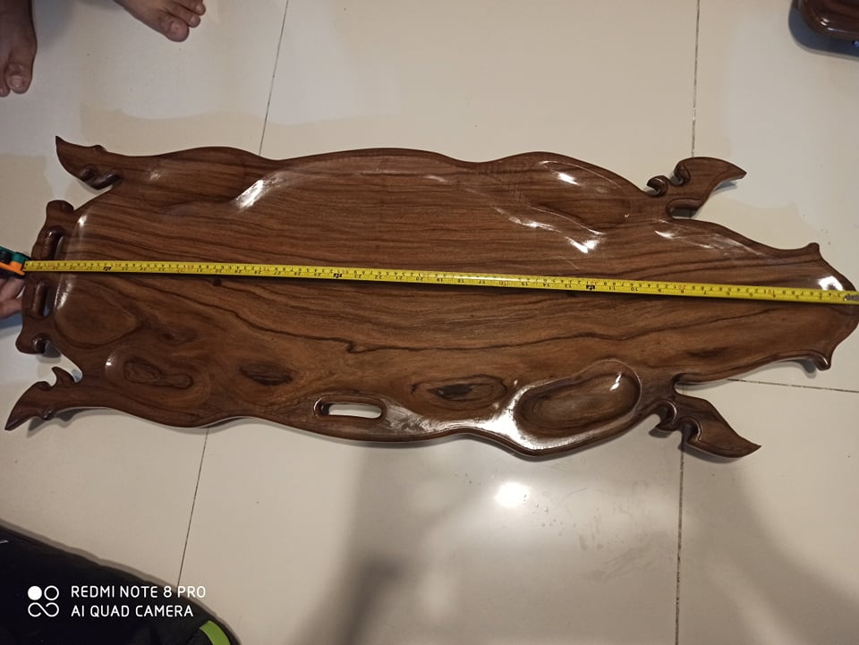 WOODEN MAGKONO (IRON WOOD) LECHON TRAY (BIG) FLAT VIEW DESIGN | Lazada PH