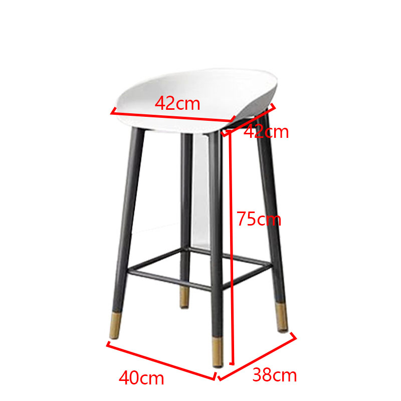 Nordic Modern Bar Chair High Chair Milk Tea Shop High Stool Home Back ...