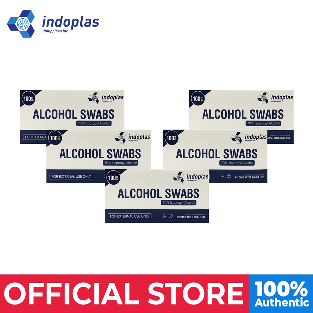 Indoplas Alcohol Swab Pads Box of 100 - Sold in 5 Boxes | Lazada PH