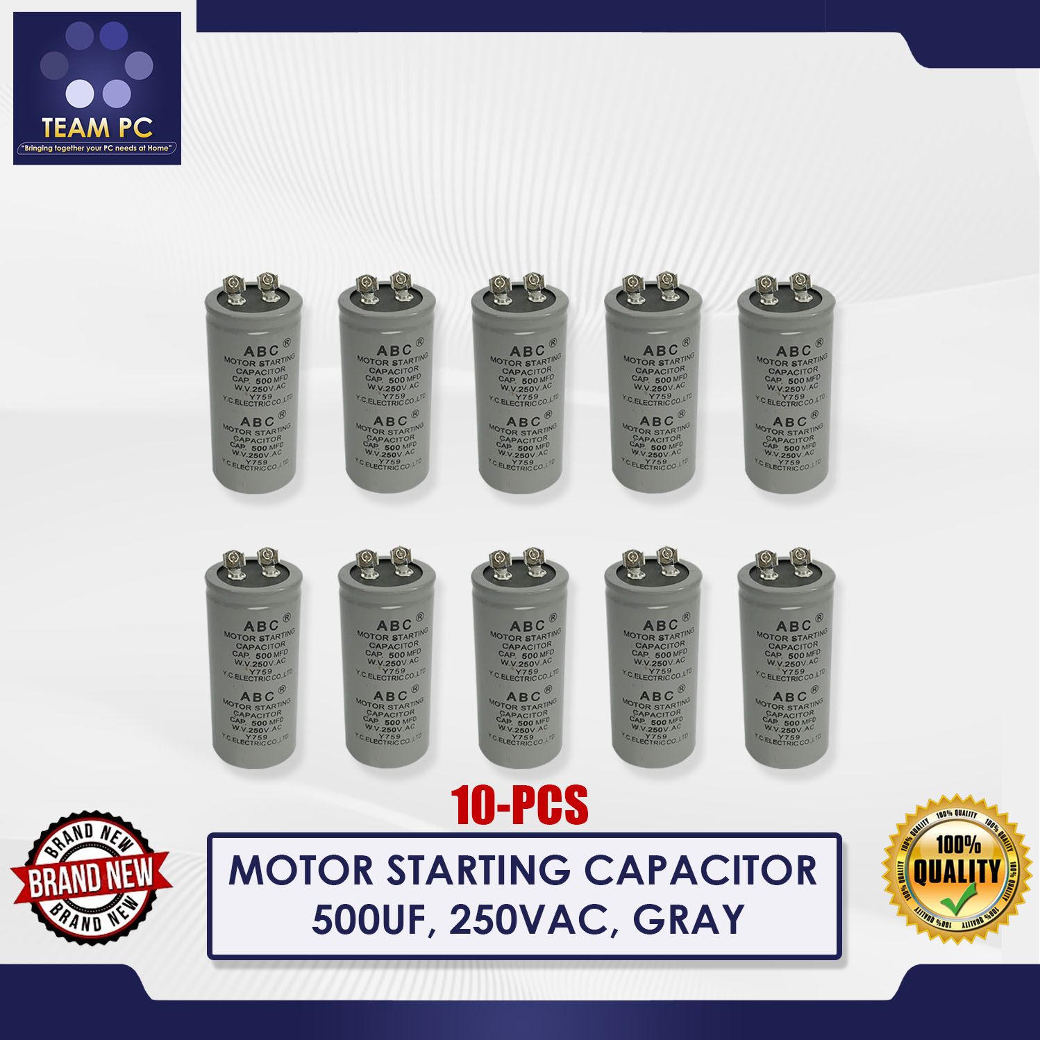 MOTOR STARTING CAPACITOR 500UF, 250VAC, GRAY | Lazada PH