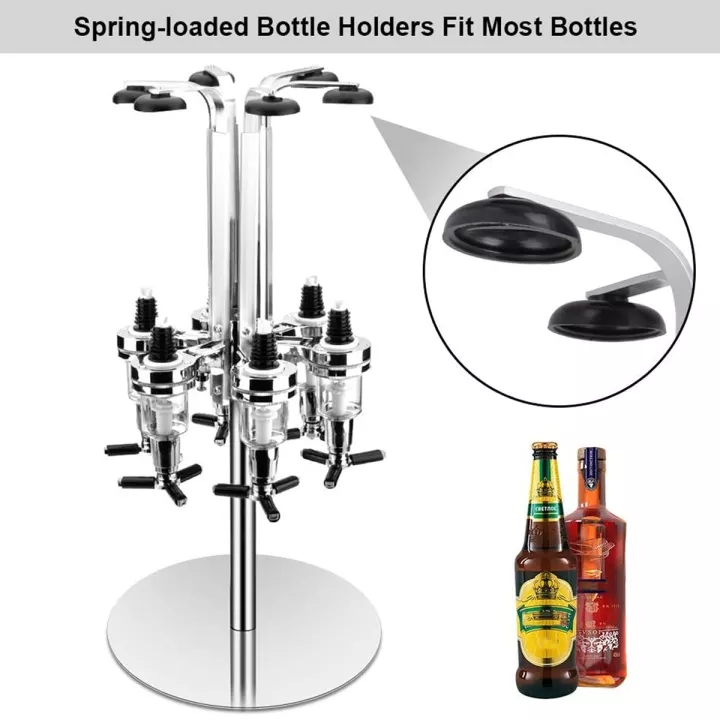 【4/6 Bottles】Alcohol Dispenser Wall-mount Liquor Dispenser Hanging Wine ...