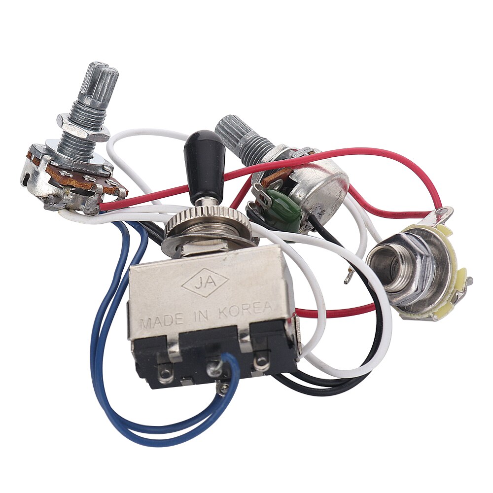 WK-1set Electric Guitar Wiring Harness Prewired Kit with 3 Way Toggle ...