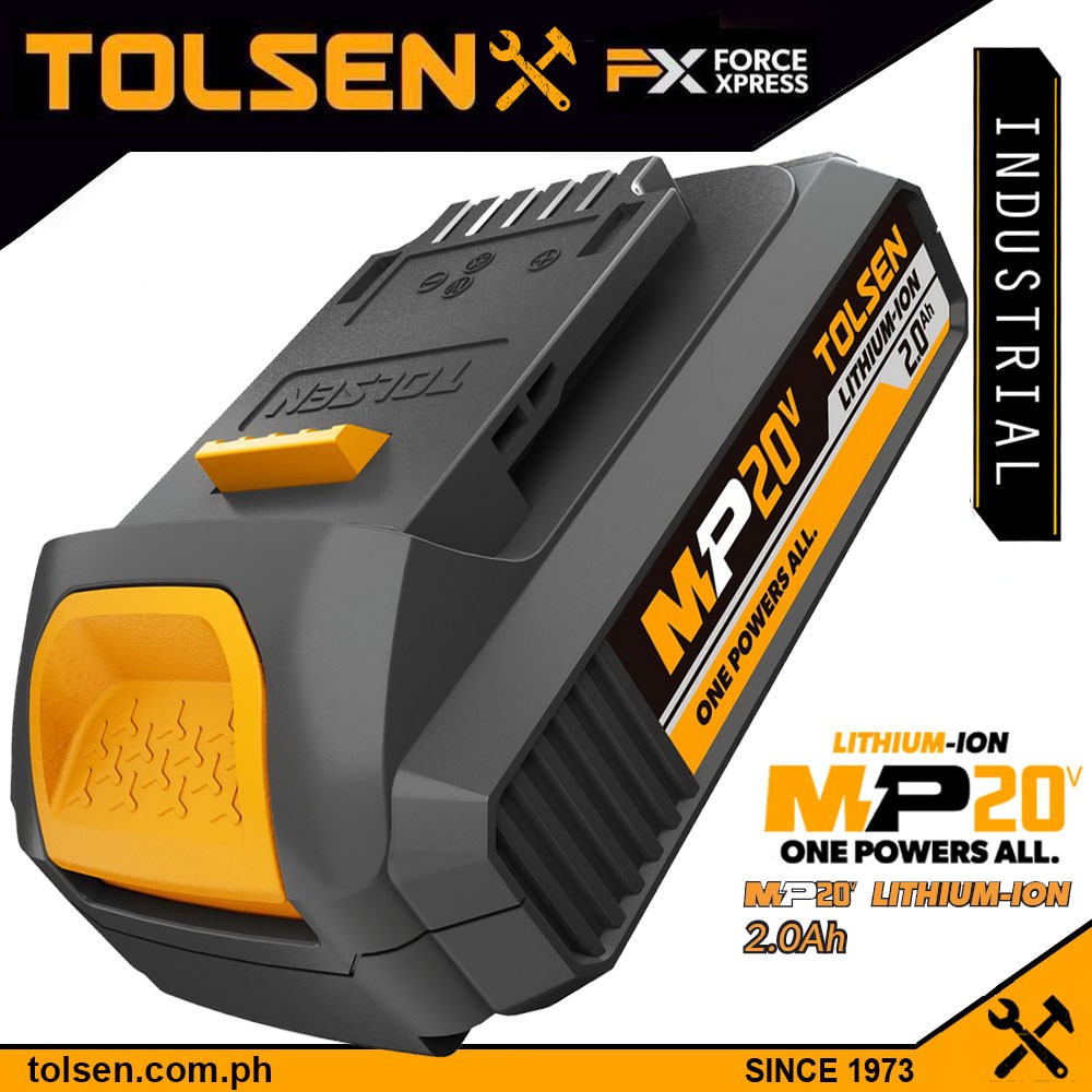 Tolsen LI-ION Cordless Random Orbital Sander (All in One 20V Battery ...