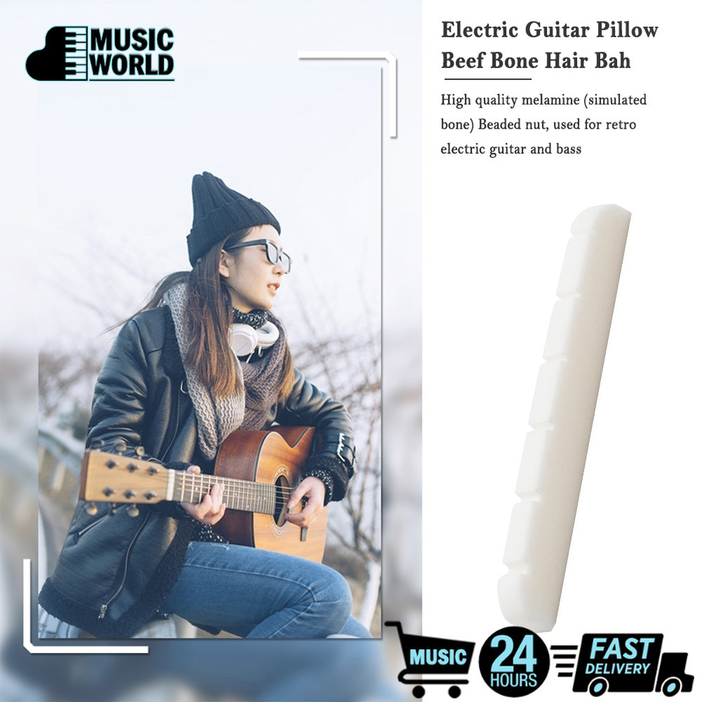 1 PC 42MM/43MM Slotted Ox Bone Nut For 6 String ST TL SG Electric ...