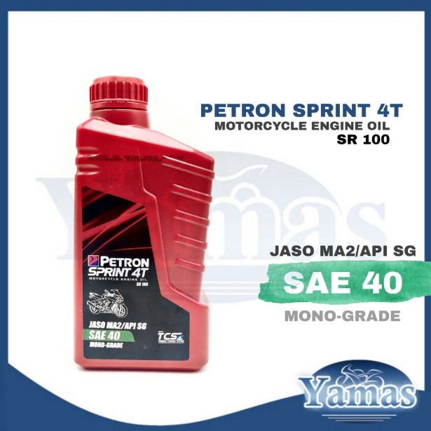 Petron Sprint 4T SR100 Mono-grade Motorcycle Engine Oil SAE 40 for ...