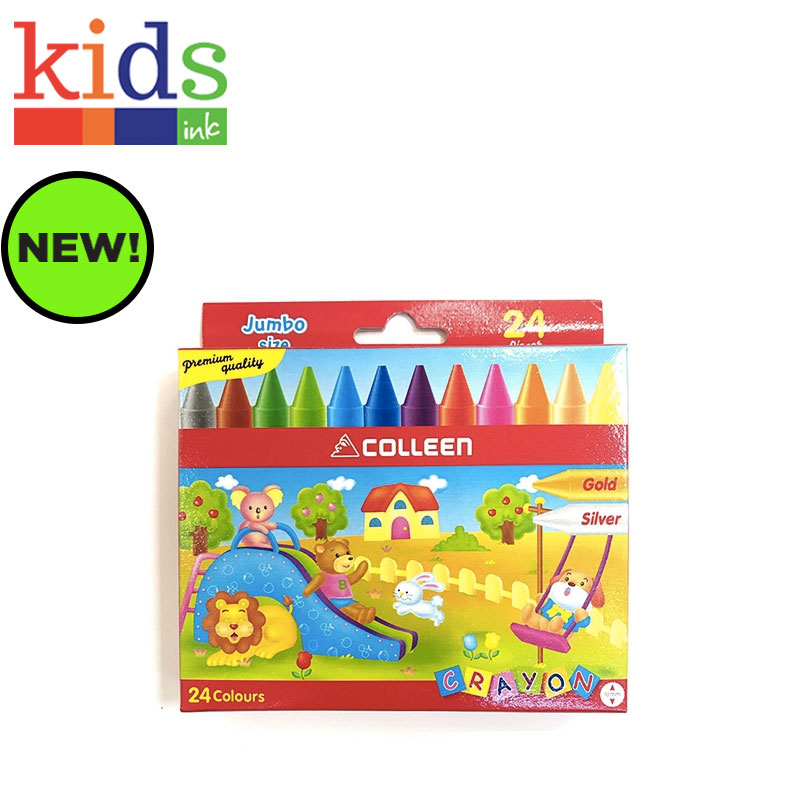 COLLEEN JUMBO CRAYON JC24 24 COLORS - Kids Ink | Lazada PH