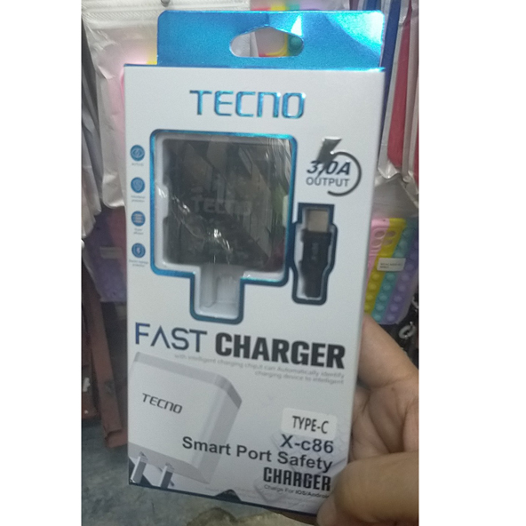 100%ITEL INFINIX TECNO Orig X-c86 3.0A Smart Wall Fast Charger Type-C USB Cable | Lazada PH