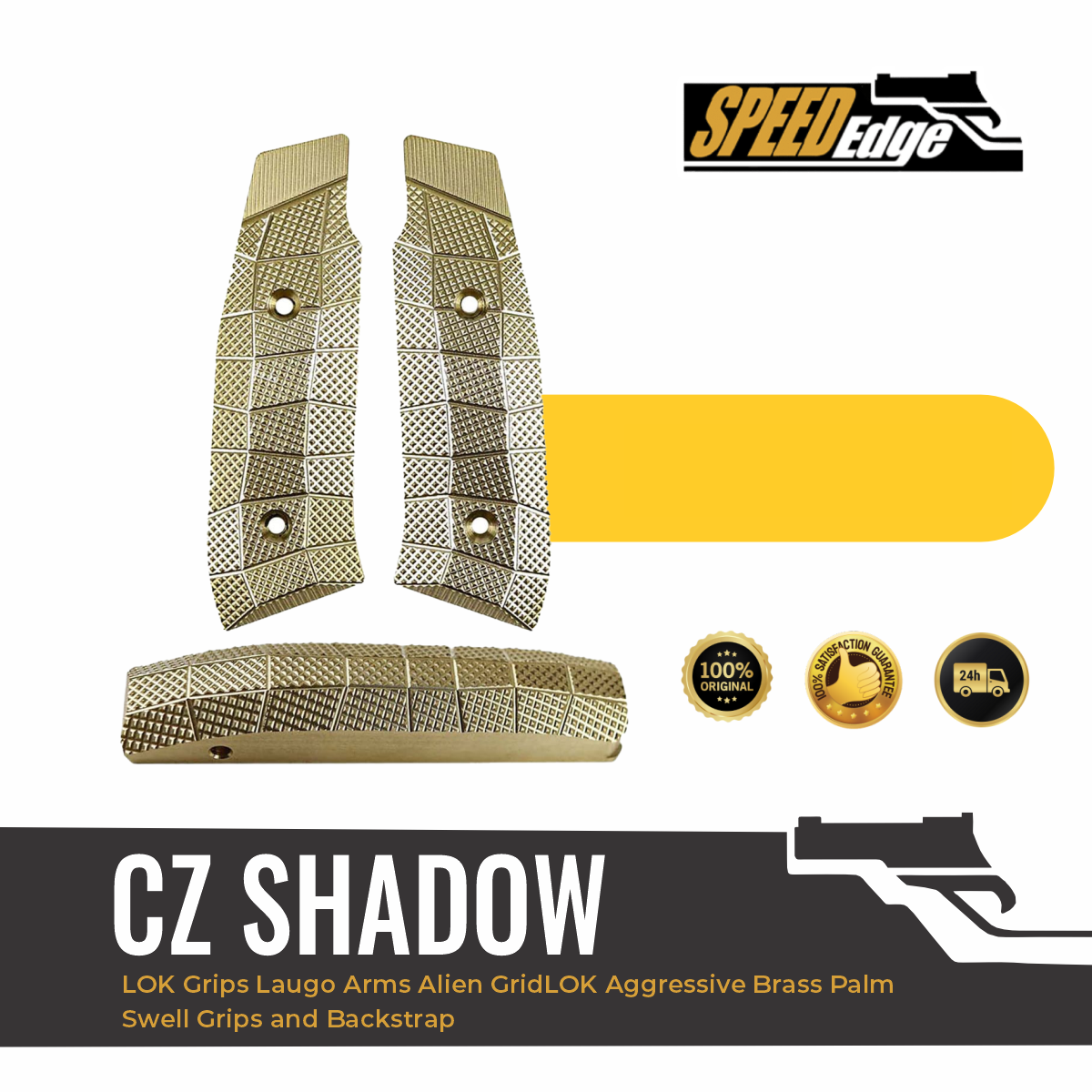 SPEEDEDGE I LOK Grips Laugo Alien GridLOK Aggressive Brass Palm Swell ...