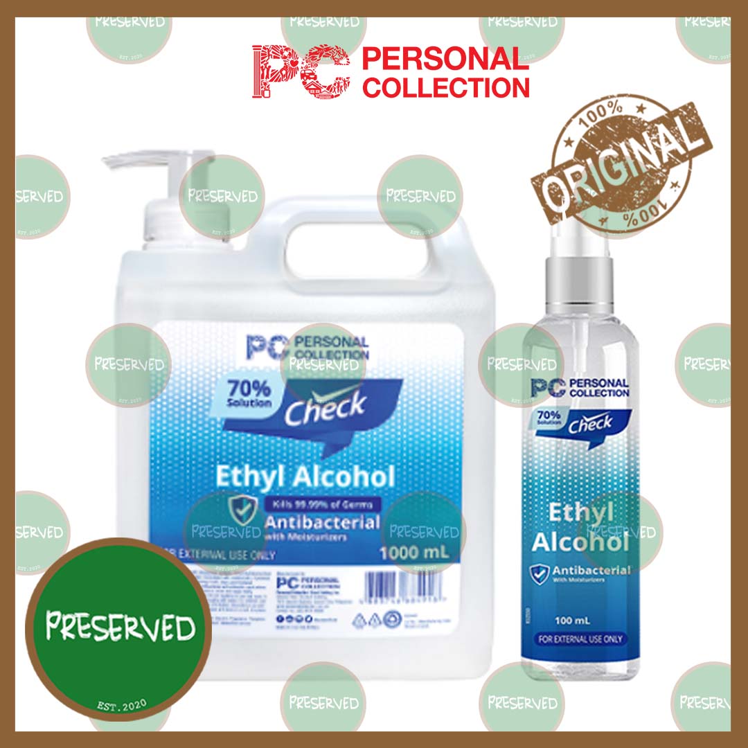 Personal Collection Check Ethyl Alcohol 1000ml and 100ml | Lazada PH