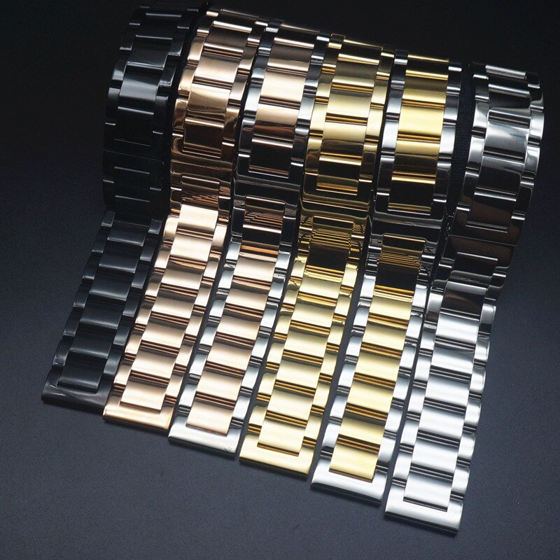 Watch Band Premium Solid Stainless Steel Watch Bracelet Straps Wristband 16mm 18mm 19mm 20mm ...