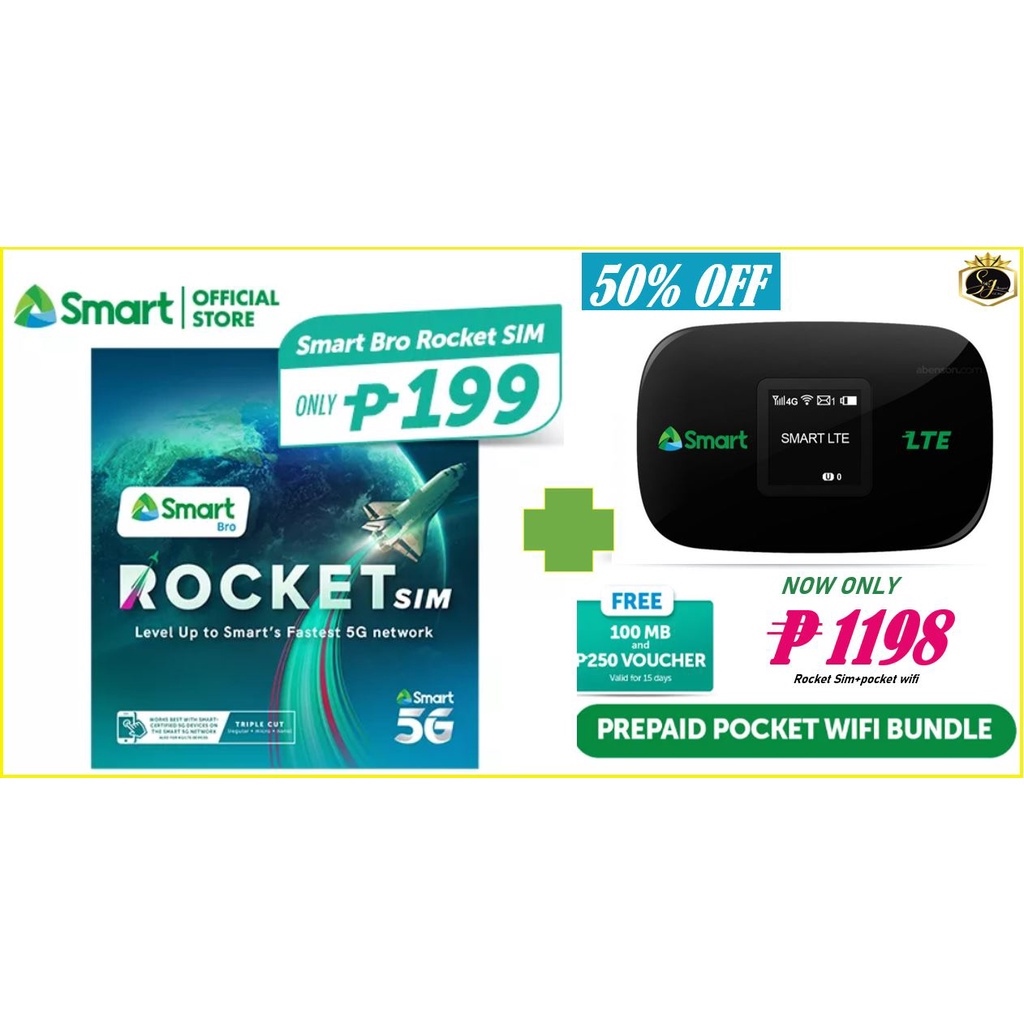wskgzd47ws20 Smart Bro Rocket Sim 799 with UNLI Data 30 Days | Lazada PH