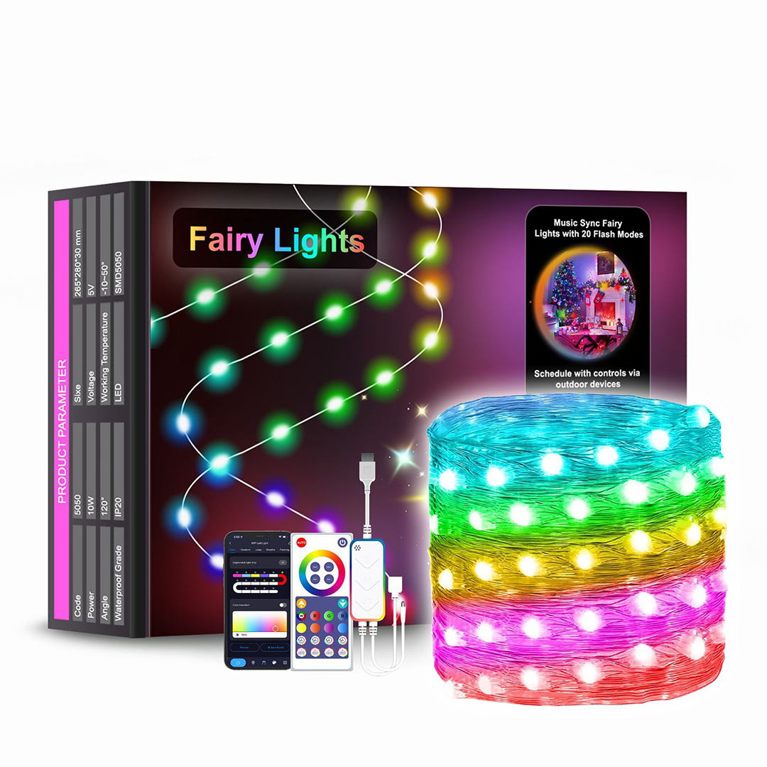 suidi123 Tuya Smart Wifi Control 5m/10m/20m Led Rgb Fairy Light Strip ...
