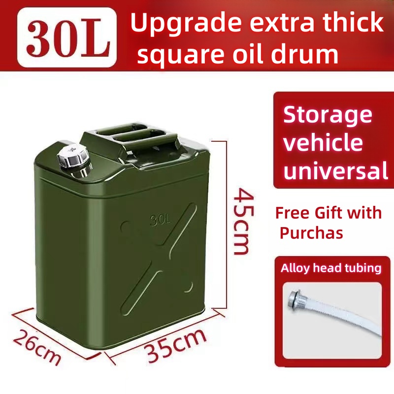 Industrial 10L/20L/30L Metal Car Motorcycle Petrol Gas Diesel Gasoline Fuel Can Jerry Can Tank ...