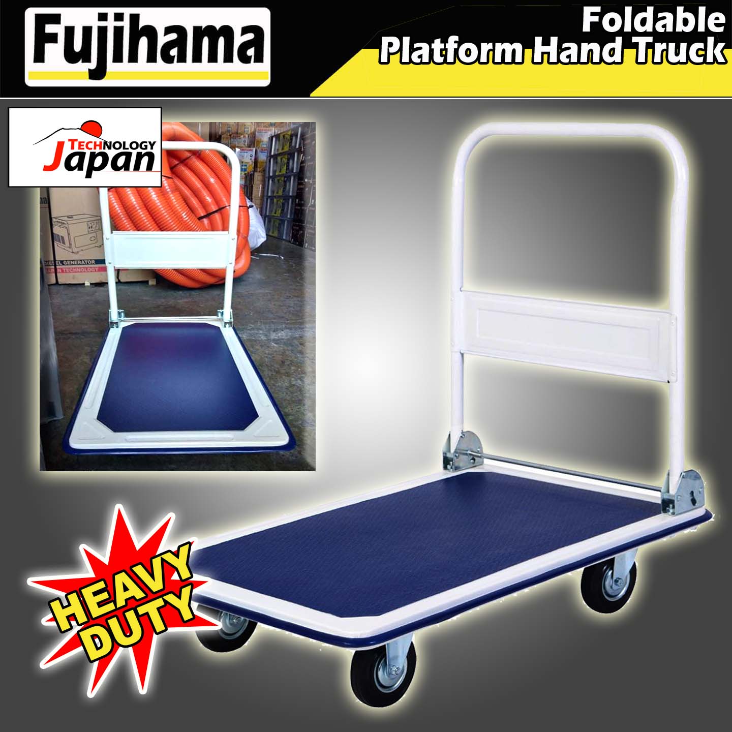 Fujihama Foldable Platform Hand Truck (can hold up to 150kg Capacity ...