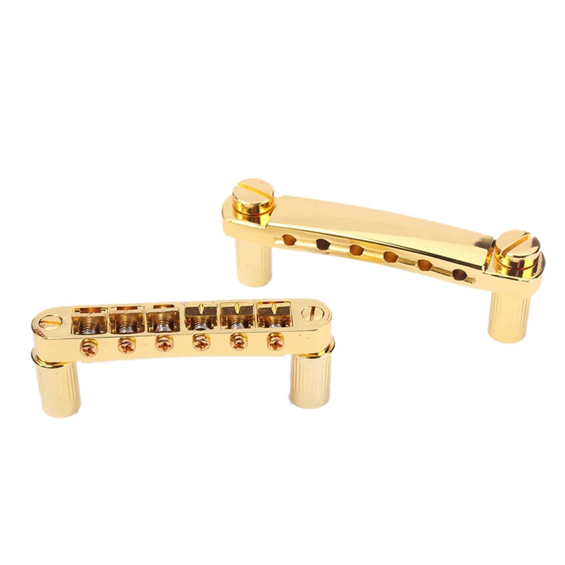 1 Set Gold Plated Guitar Bridge Locking Tune-O-Matic Tom Bridge and ...
