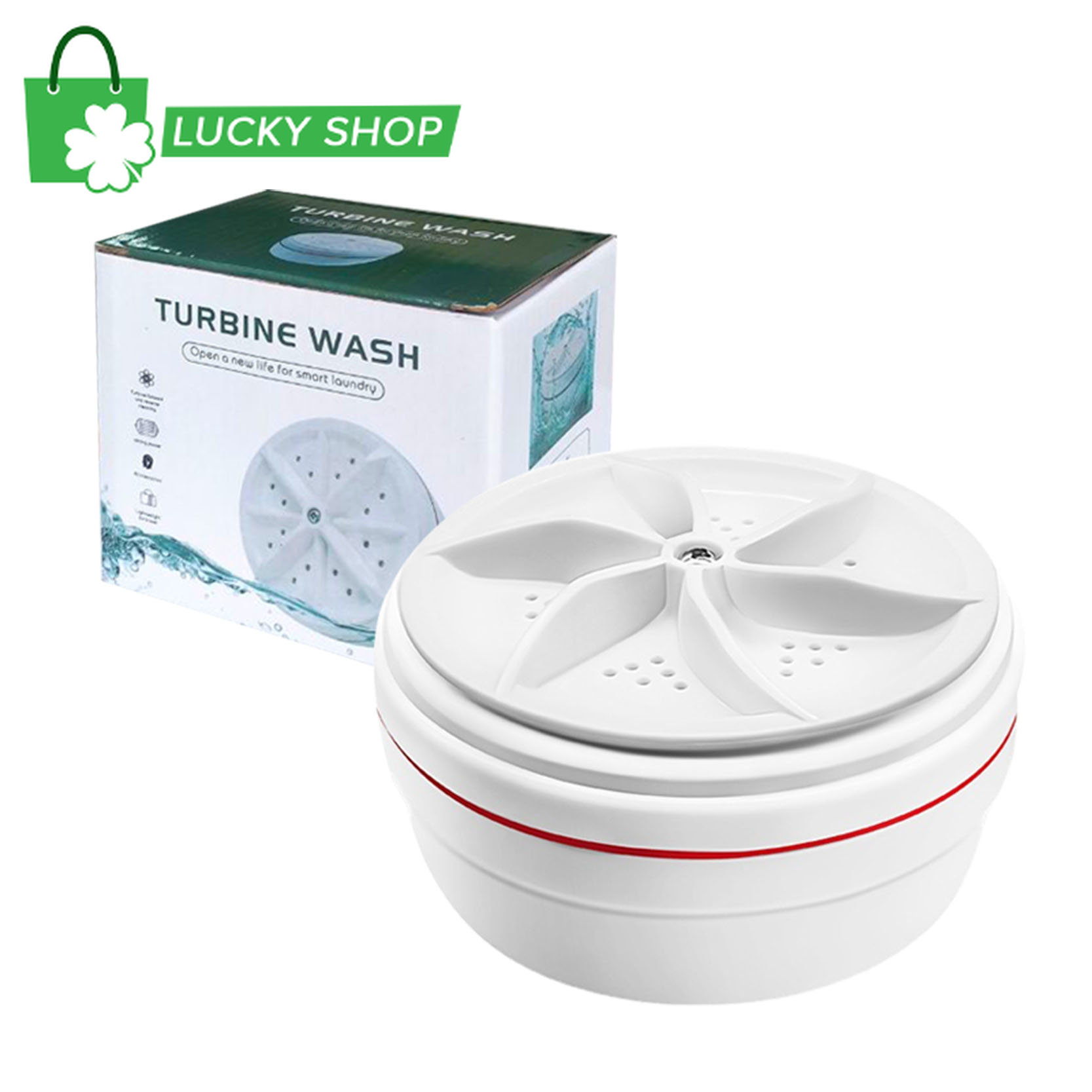 LUCKY SHOP Portable Washing Machine USB Personalized Turbine Mini ...