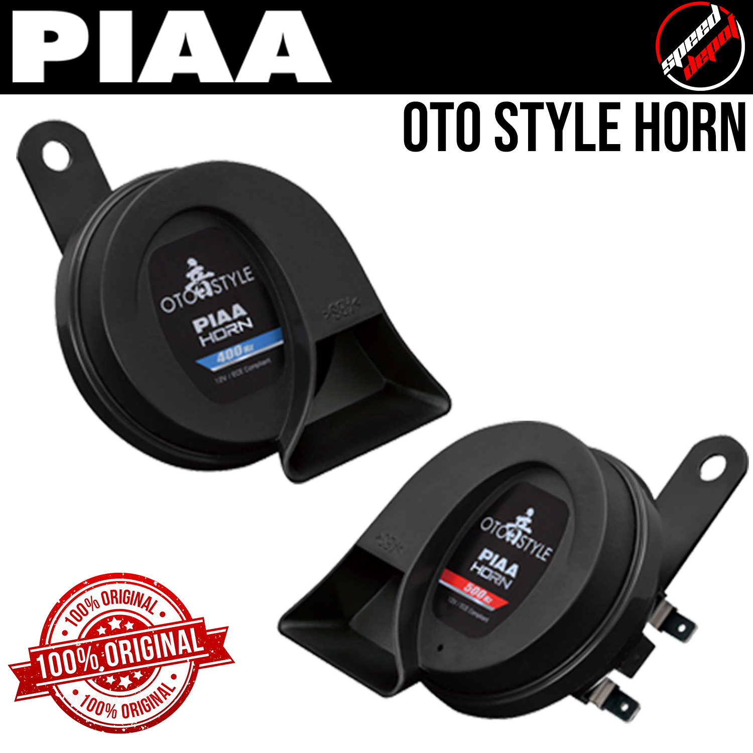 PIAA OTO STYLE HORN 400Hz/500Hz *NEW PACKAGING WITH QR CODE/SCRATCH ...