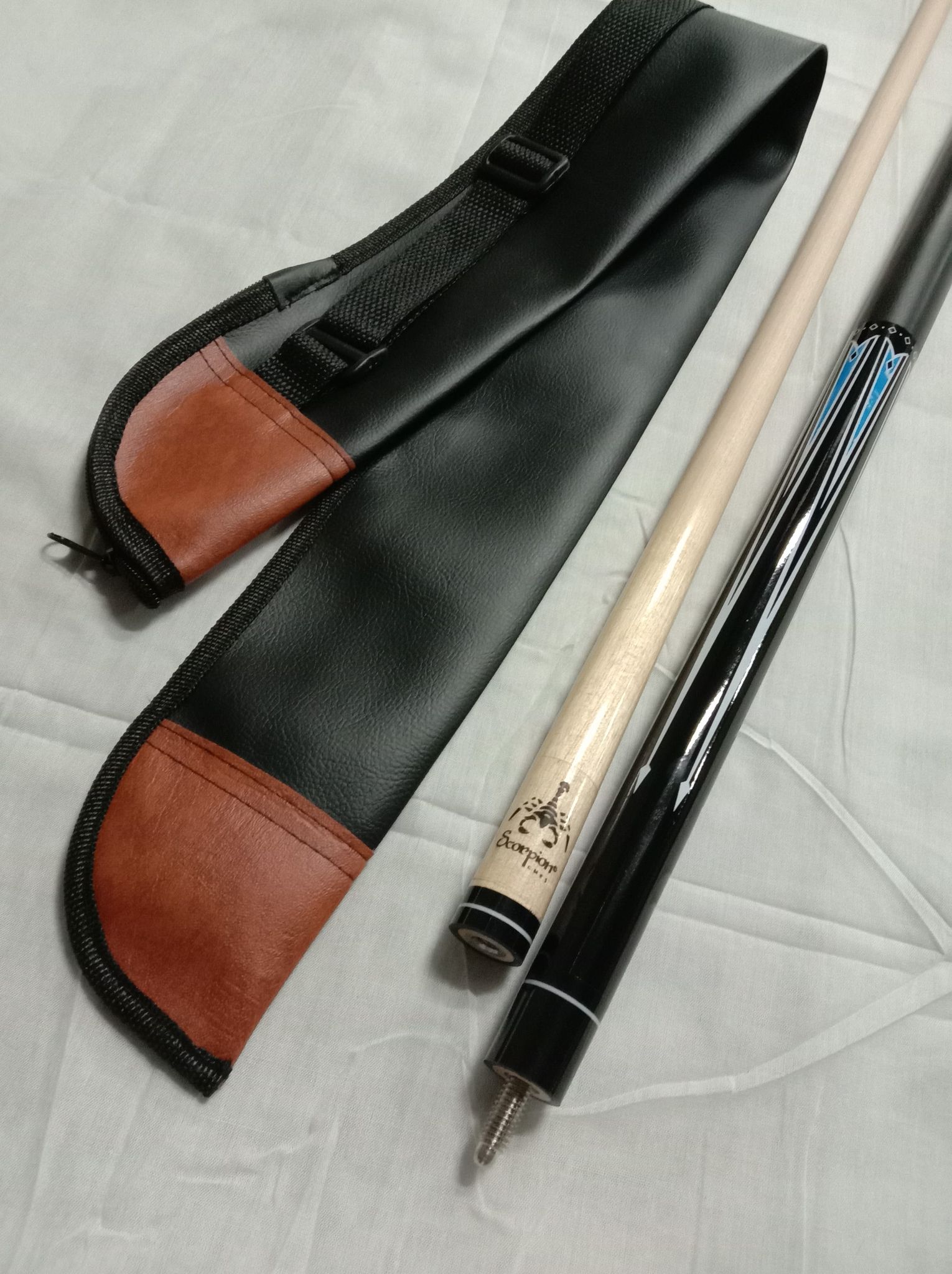 SCORPION MAPLE (BLACK & BLUE) BILLIARD CUE STICK / TAKO NG BILYARAN ...