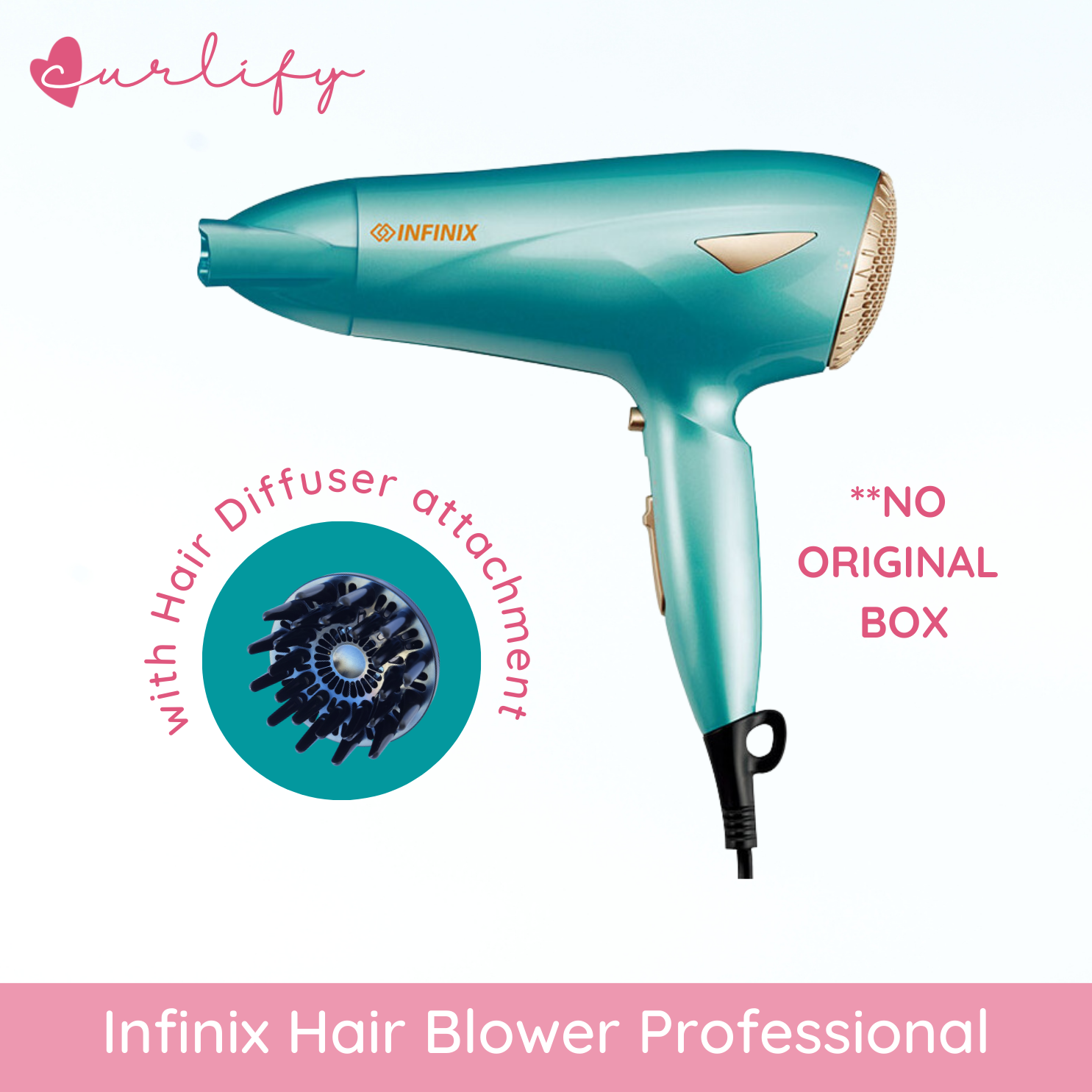 Infinix Hair Blower / Dryer Hot and Cold with Diffuser for Curly Hair | Lazada PH