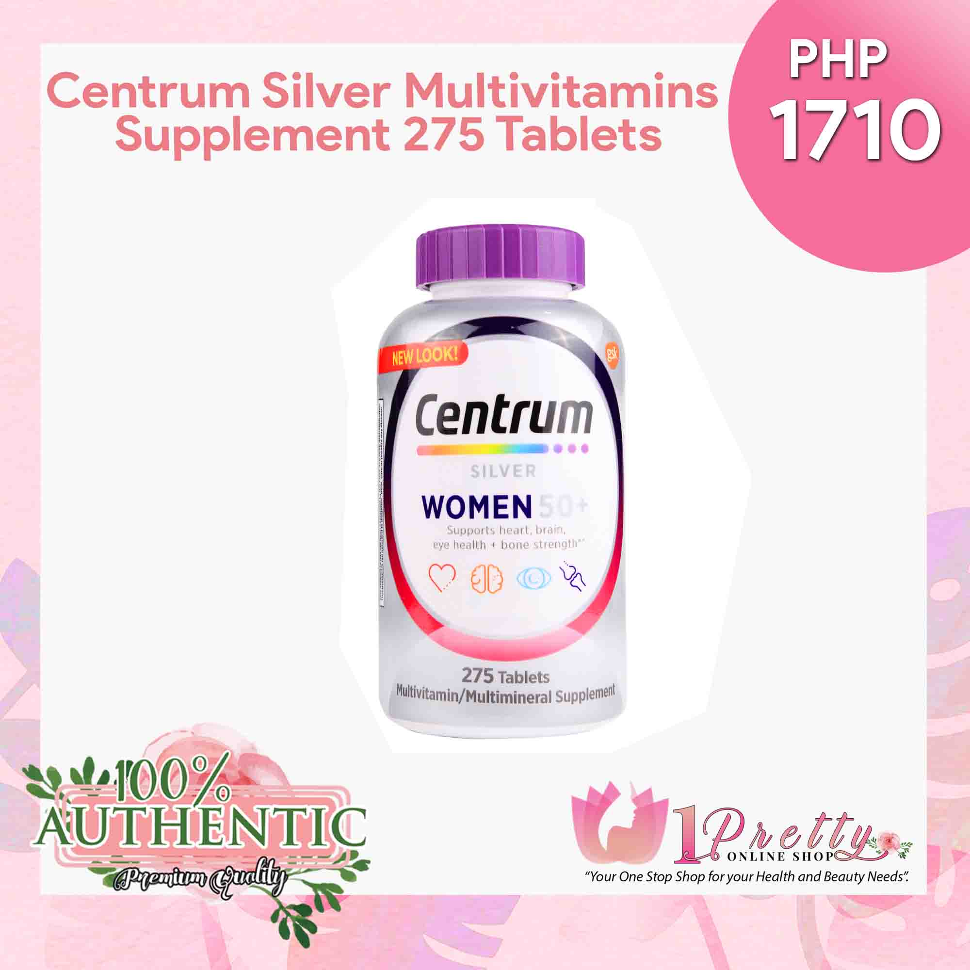 1Pretty Centrum Silver Women 50+, 275 Tablets, 100% AUTHENTIC PREMIUM ...