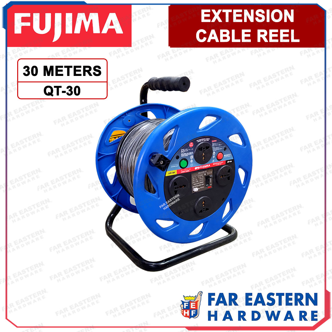 FUJIMA Extension Cable Reel Universal Outlet Socket 30m QT-30 | Lazada PH