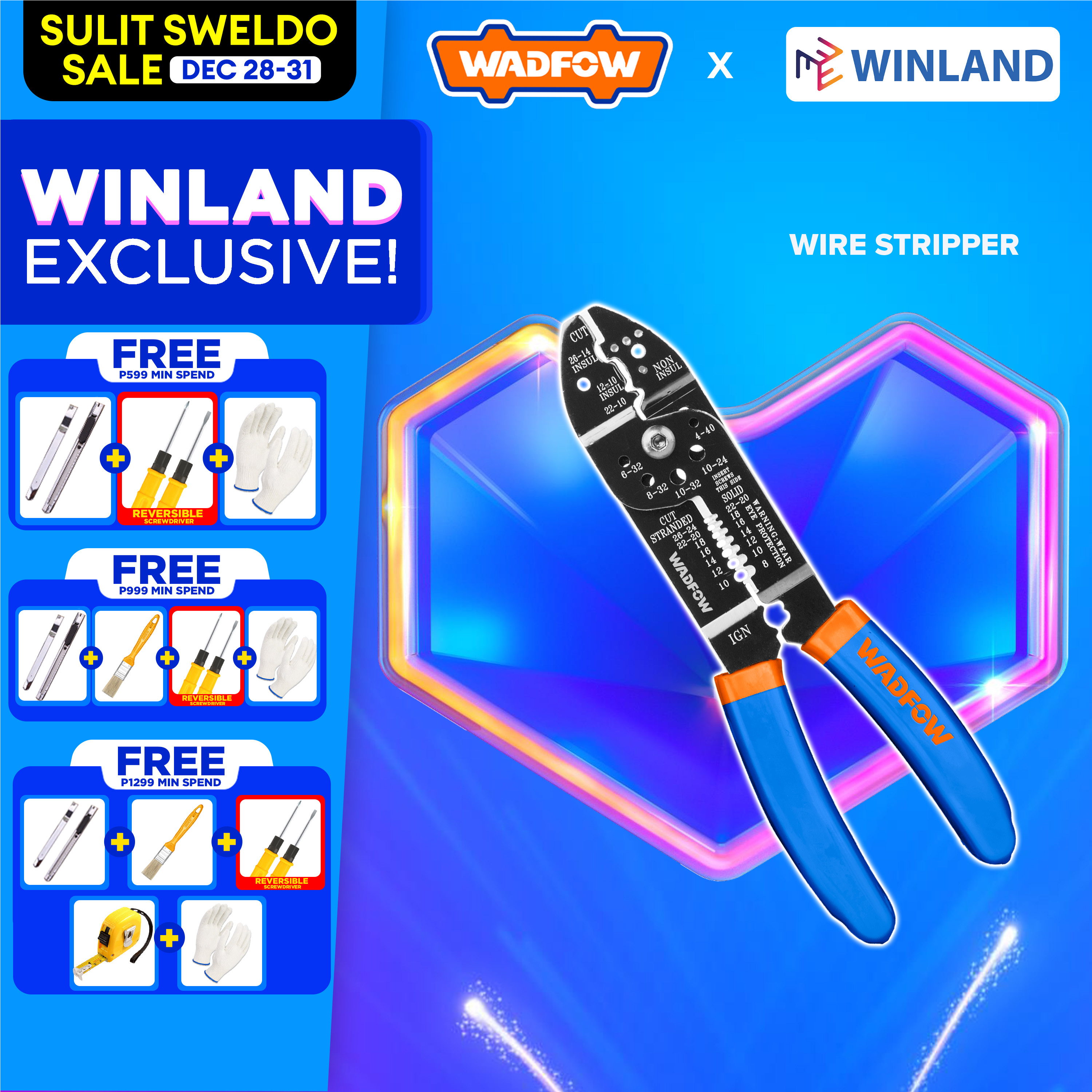 WADFOW by Winland Wire Stripper 8.5"/215mm with sharp edge for cutting ...