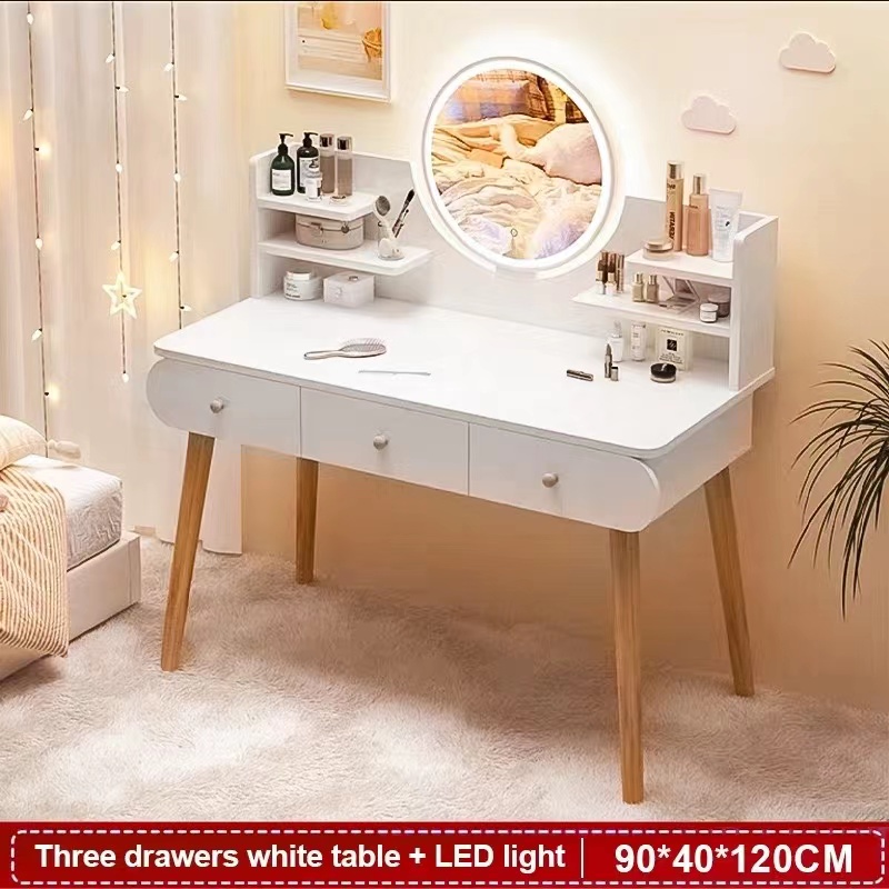 LED Vanity Table Dressing Table Minimalist Modern Dressing Table Multi ...