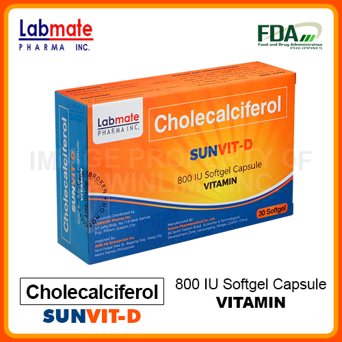 SUNVIT-D (Cholecalciferol) 800 IU Softgel Capsule Vitamin D (30 ...