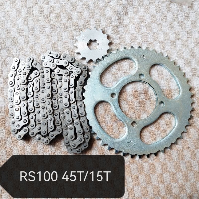 MOTORCYCLE CHAIN SPROCKET SET FOR YAMAHA RS100 | Lazada PH