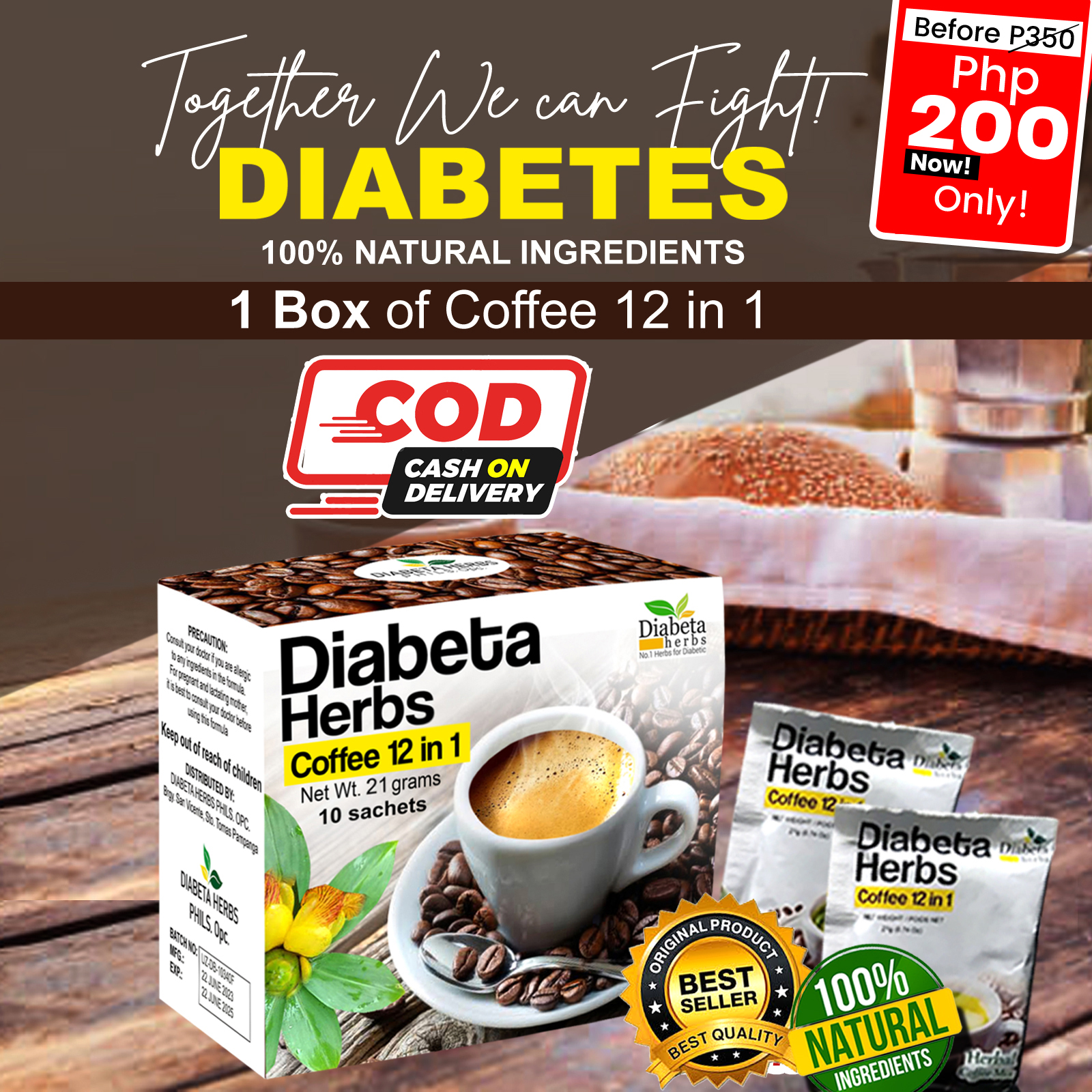 Diabeta Herbs 12 in 1 Coffee Herbal (1 Box) 200 Pesos only! | Lazada PH