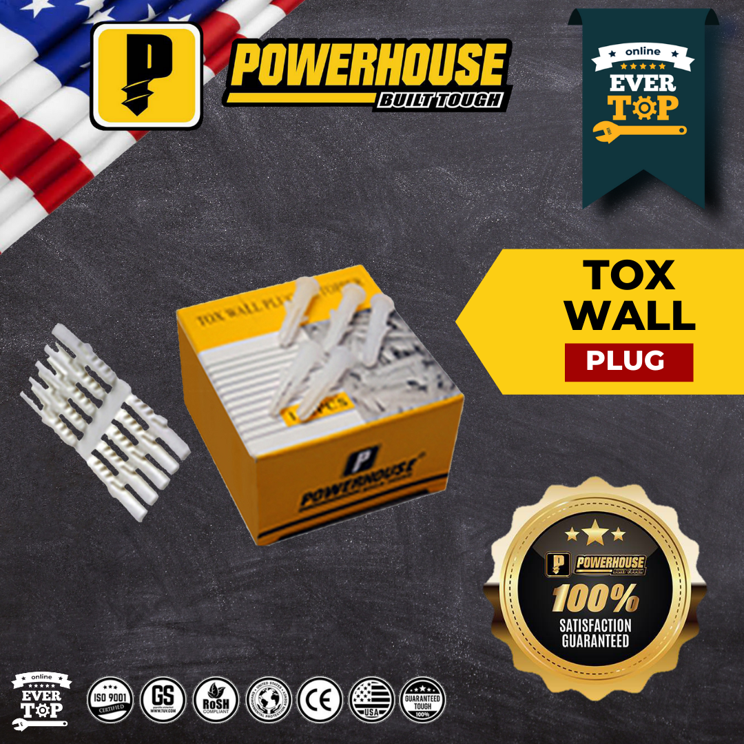 POWERHOUSE TOX WALLPLUG No. 5, 6, 8, 10 & 12 (SOLD PER BOX) | EverTop ...