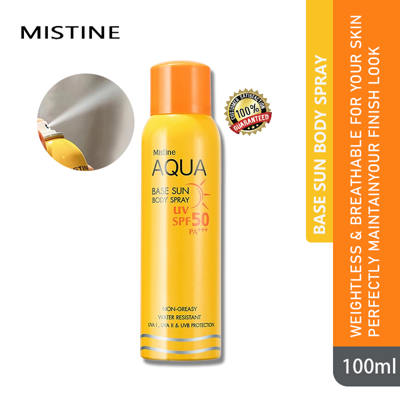Thailand Mistine Yellow Spray Sunscreen Spray spf50+++ Full-body face ...