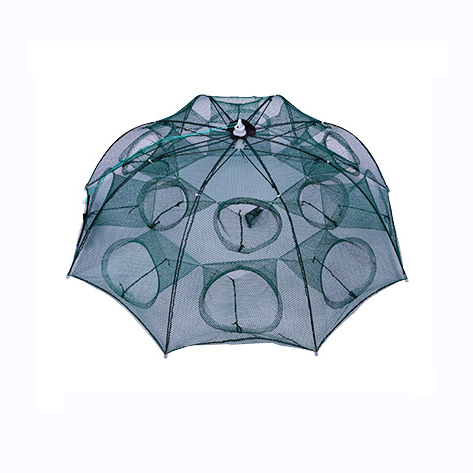 12/16 Holes Folding Umbrella Fishing Net bait Shrimp Cage Crab Fish ...