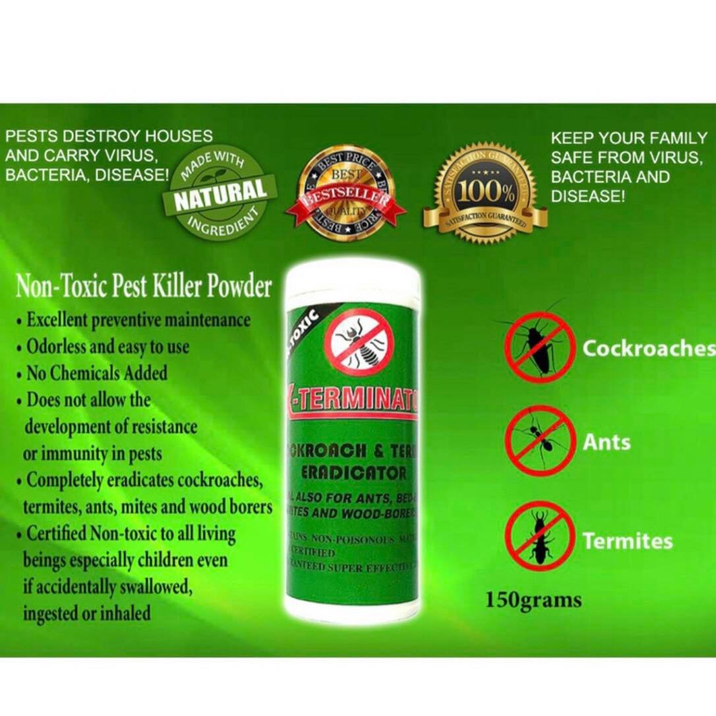 X-Terminator Cockroach, Ants and Termite Eradicator Non Toxic Pest ...