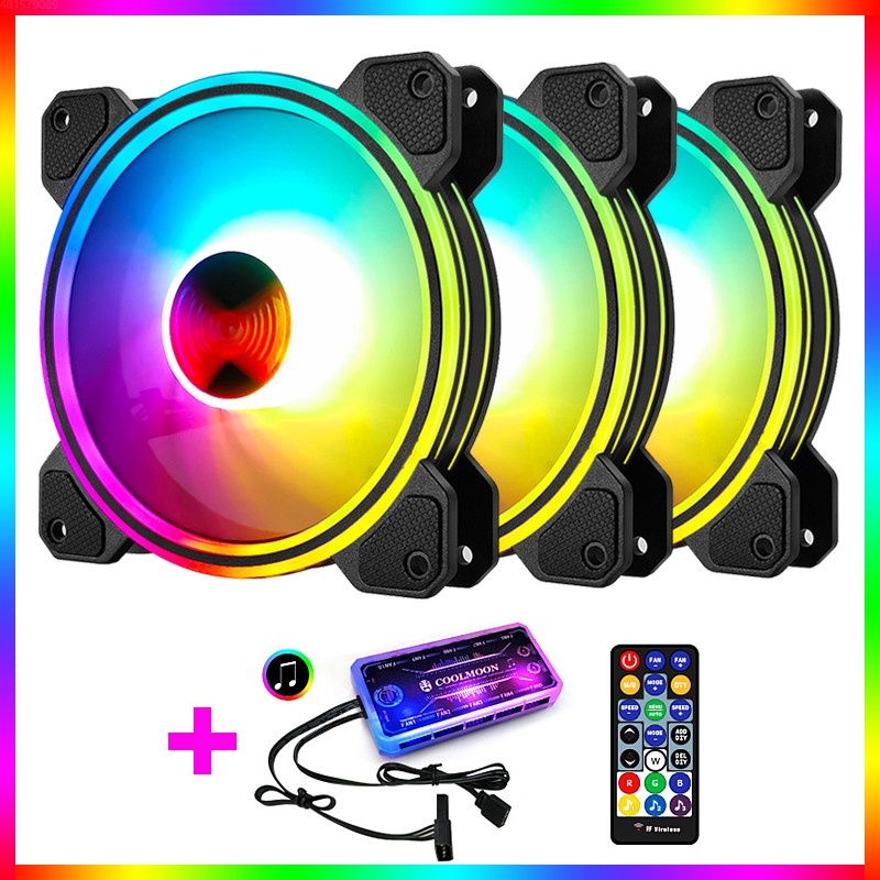 PC Case Fan RGB Cooling Fan SYCAT S11 6 PIN RGB FAN 3 in 1 Kit 120MM PC ...