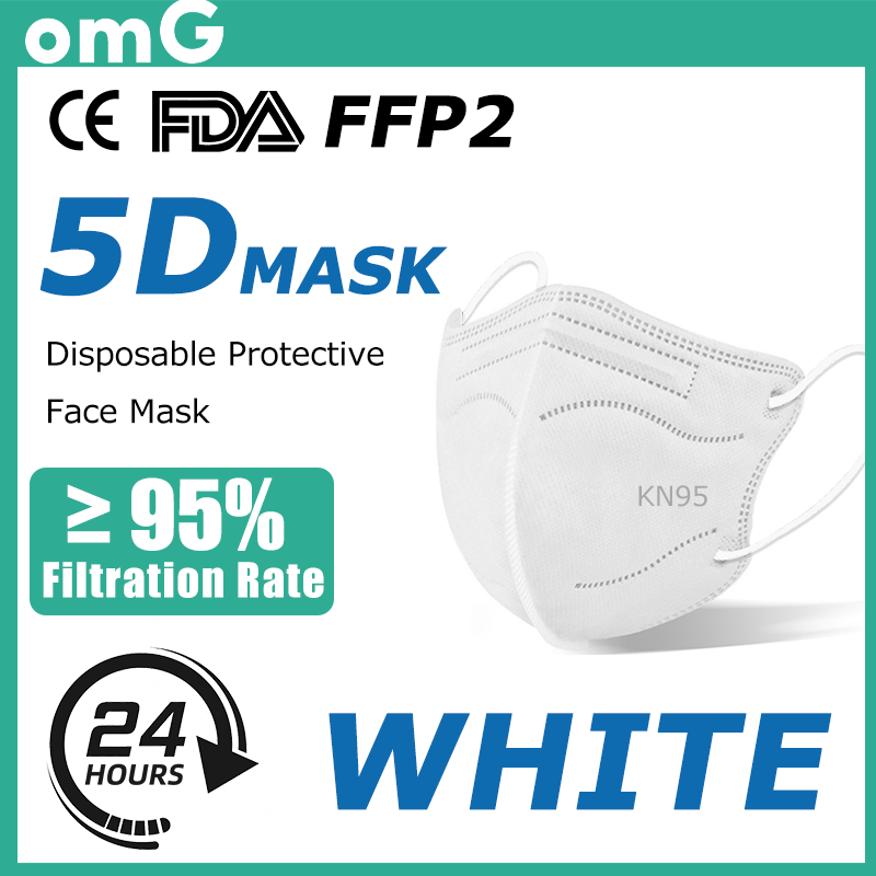 [ Free Shipping ] omG 5d Mask Kn95 Level Original 50pcs Fda Approved ...